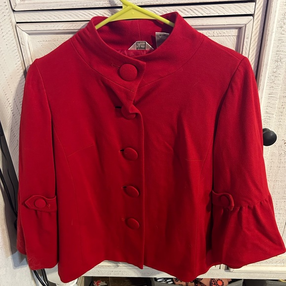 Laura Ashley | Jackets & Coats | Laura Ashley Red Overcoat | Poshmark